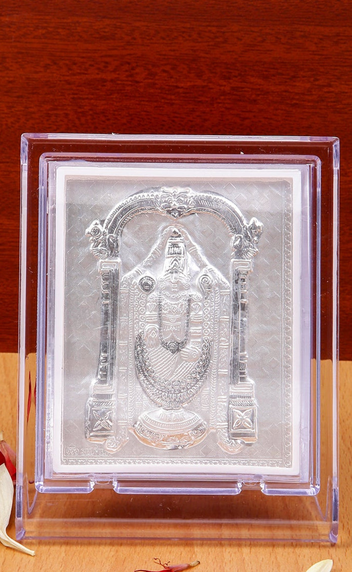 Pure Silver Tirupathi Balaji Frame – Ideal for Gift & Home Mandir– PAAIE