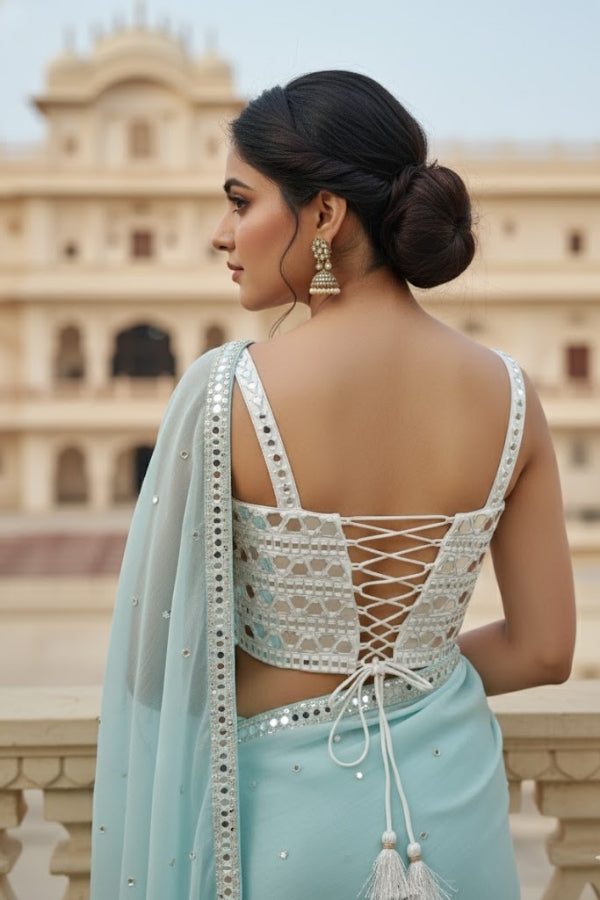 Mirror Work Embellished Corset Top / Bodice @Paaie– PAAIE