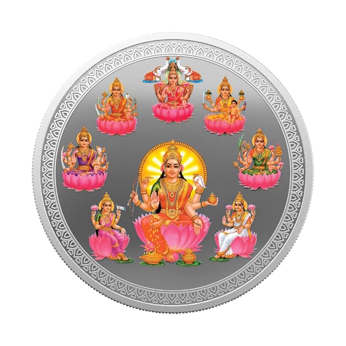 MMTC Ashtalakshmi Colored Silver Coin - 999 Pure– PAAIE