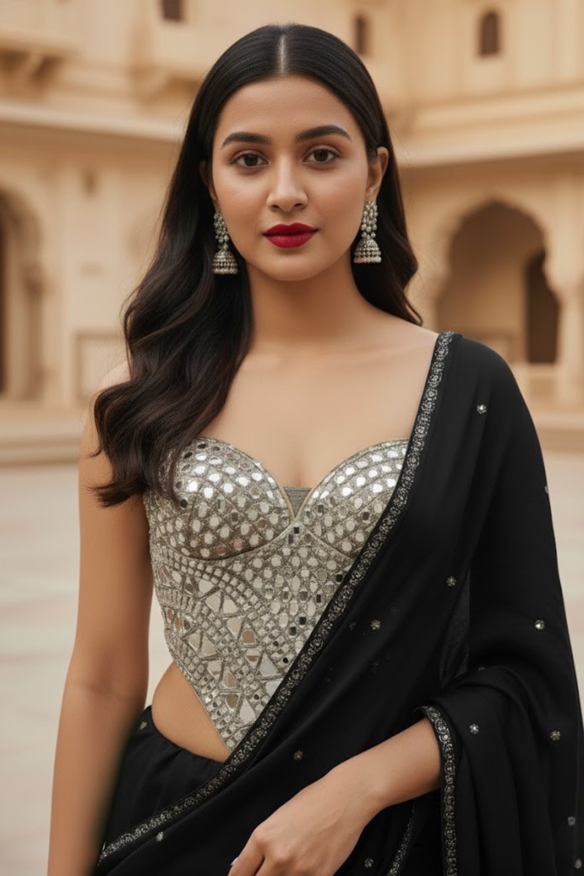 Mirror Work Embellished Corset Top / Bodice @Paaie– PAAIE