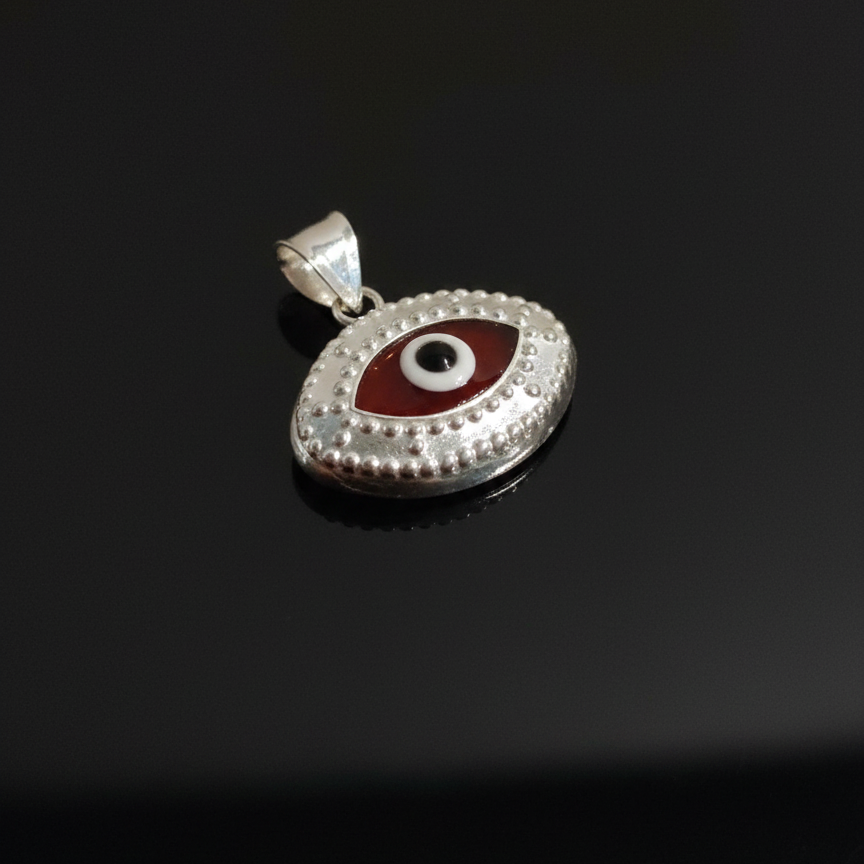 Vivid Red 925 Sterling Silver Evil Eye Fish Pendant | Paaie! Shop! Now ...