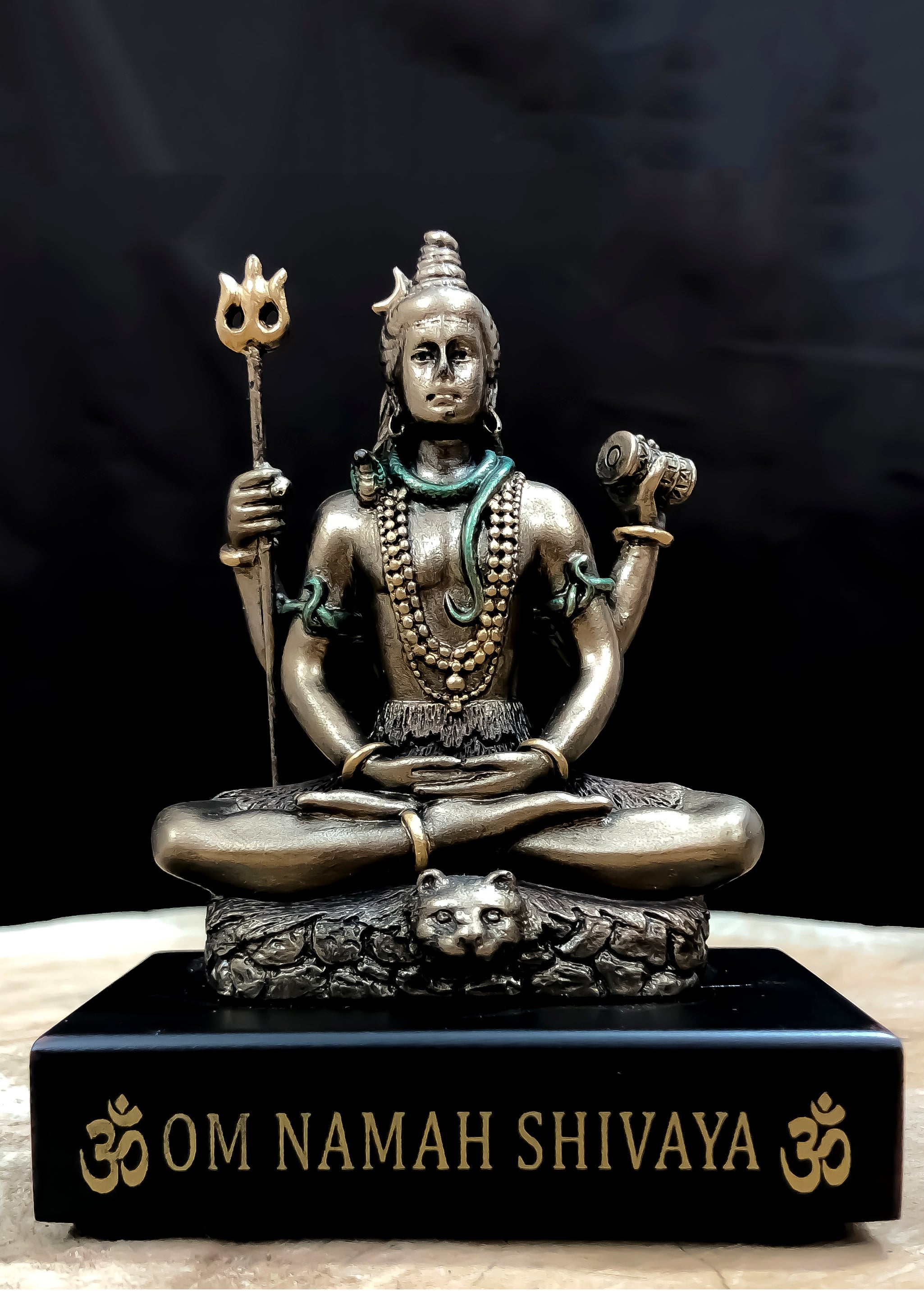 Handicraft Bronze Shiva Statue For Puja Car Dashboard OM Namah Shivaya ...