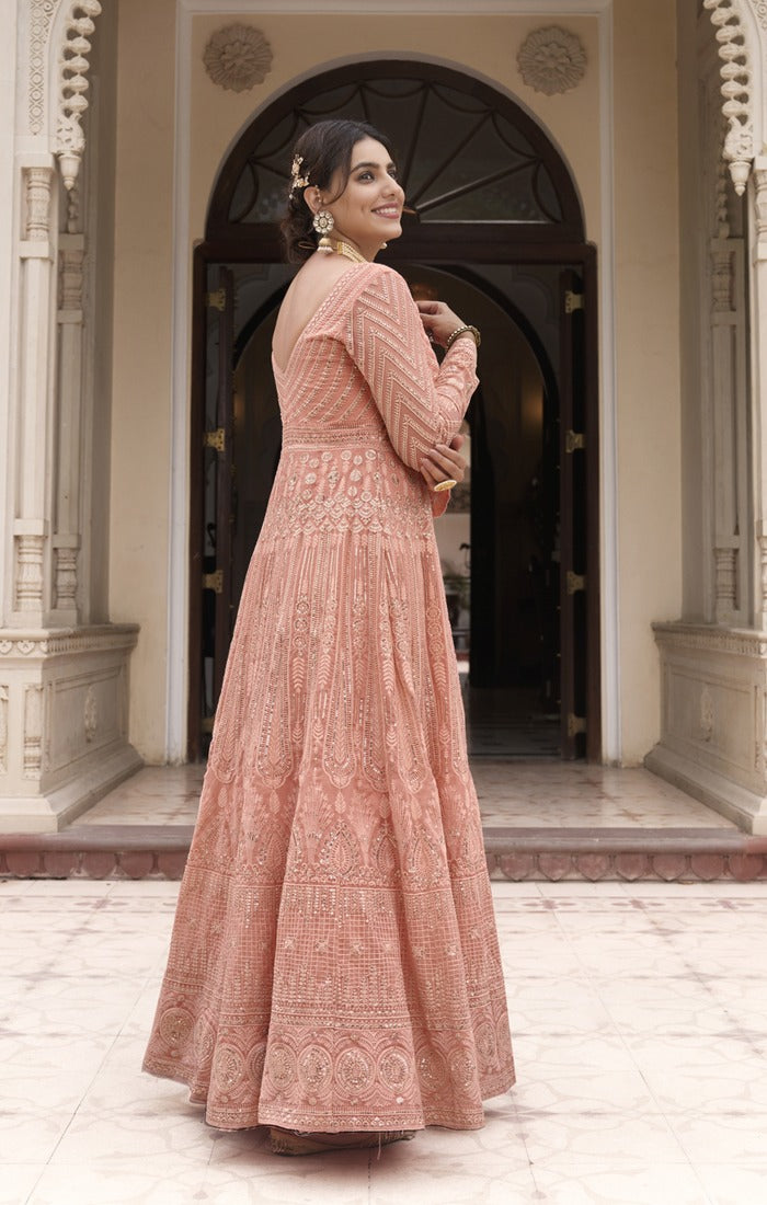 Light Peach Color Dress