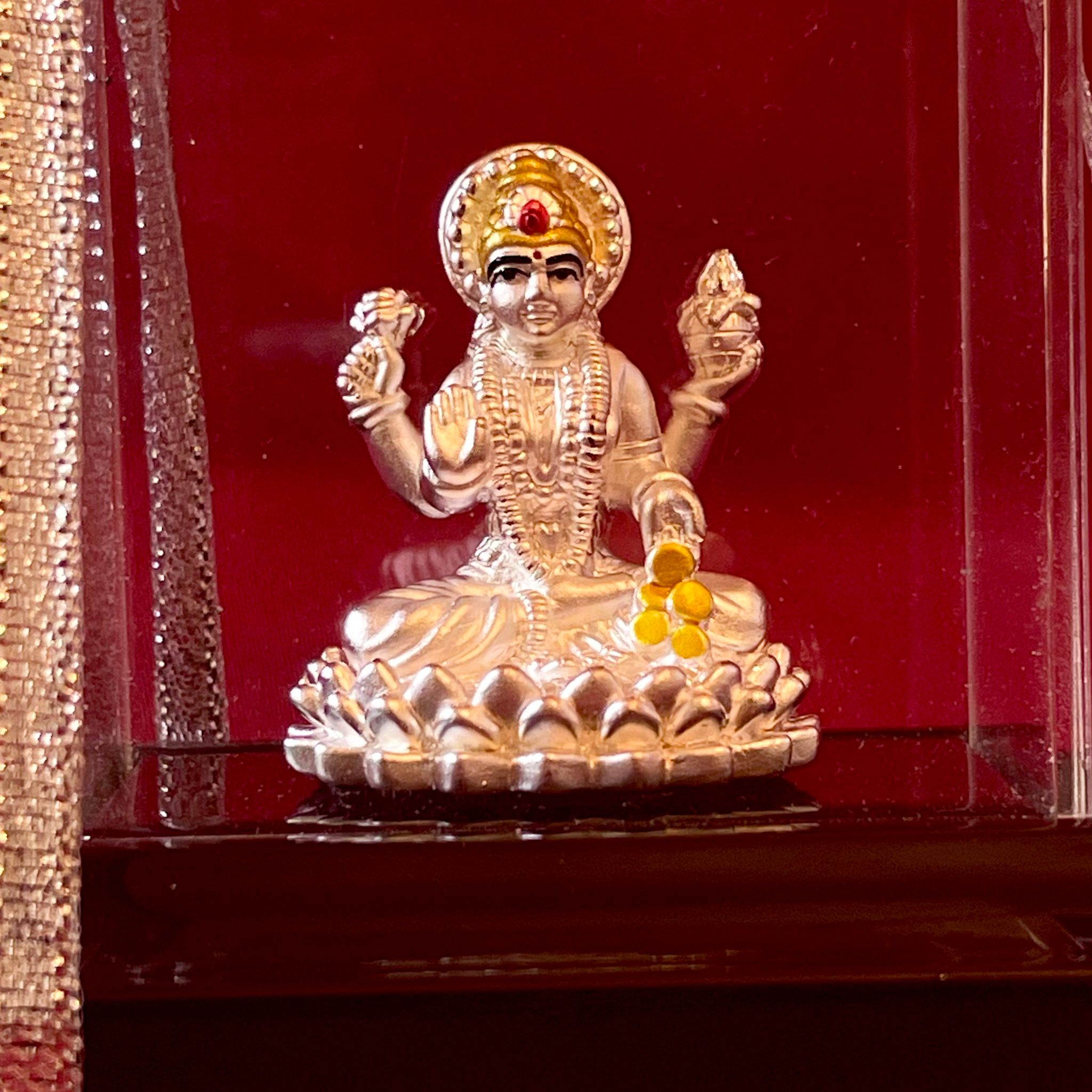 999 Pure Silver Rectangular Goddess Lakshmi Idol– PAAIE