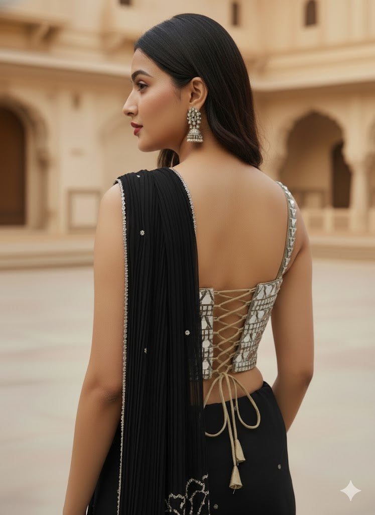 Mirror Work Embellished Corset Top / Bodice @Paaie– PAAIE