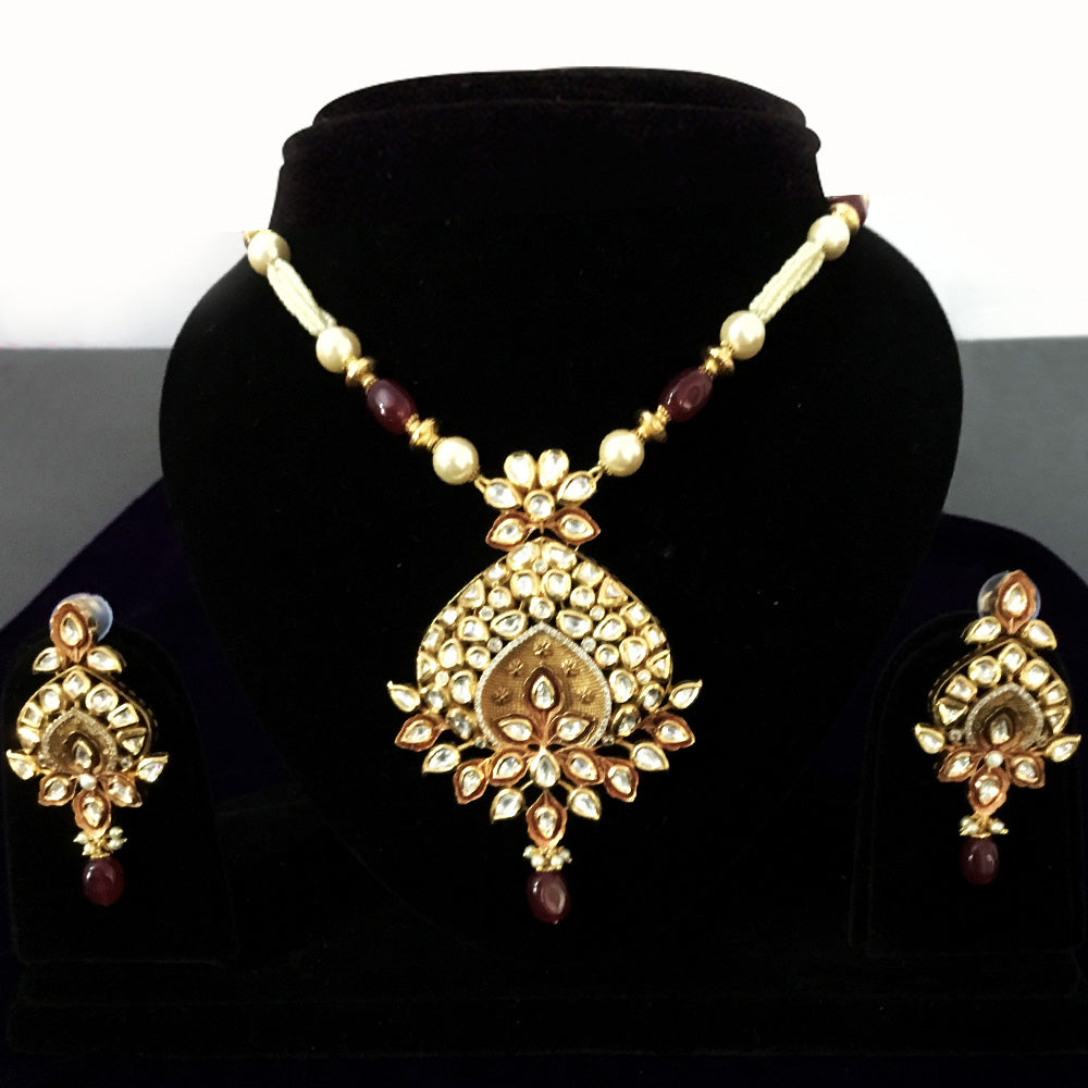 Gold Plated Bridal Premium Kundan Set (Design 76)– PAAIE