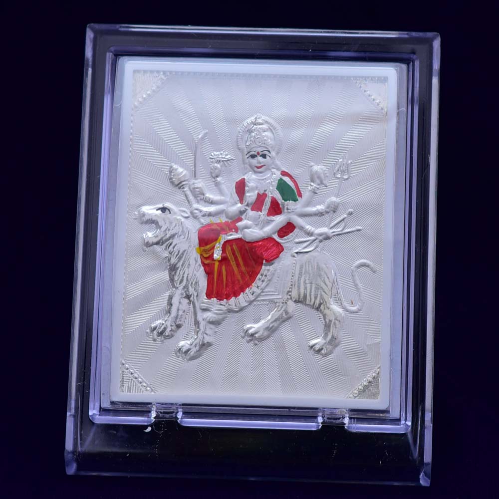 Pure Silver Durga Mata Frame | Housewarming & Pooja– PAAIE