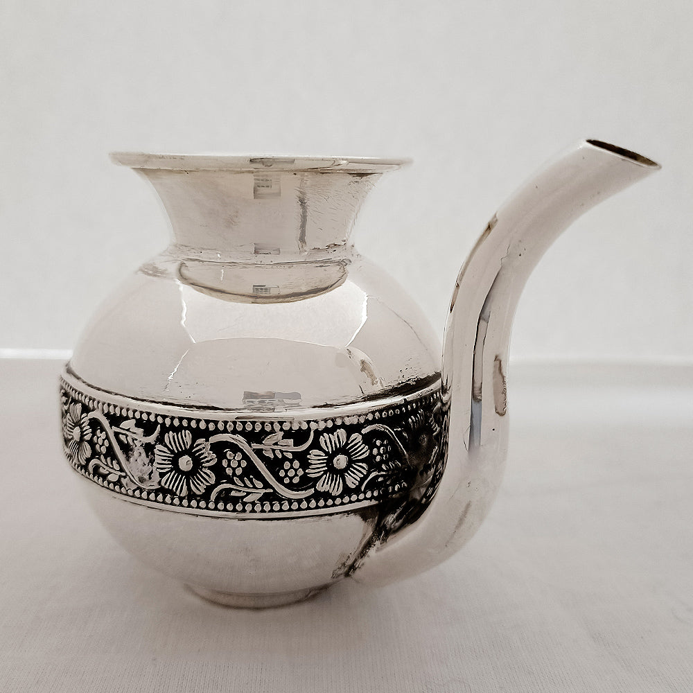 925 Sterling Silver Designer Karwa Puja Kalash with Nozzles for Karwa ...