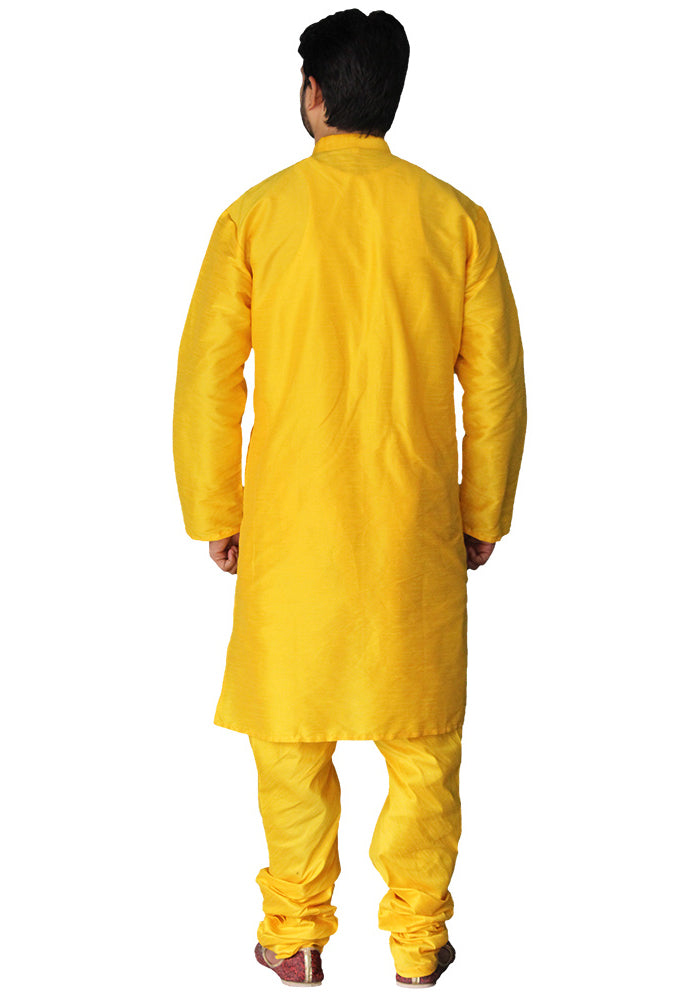 Yellow Silk Kurta Pajama for Festive & Wedding Wear Buy Now– PAAIE