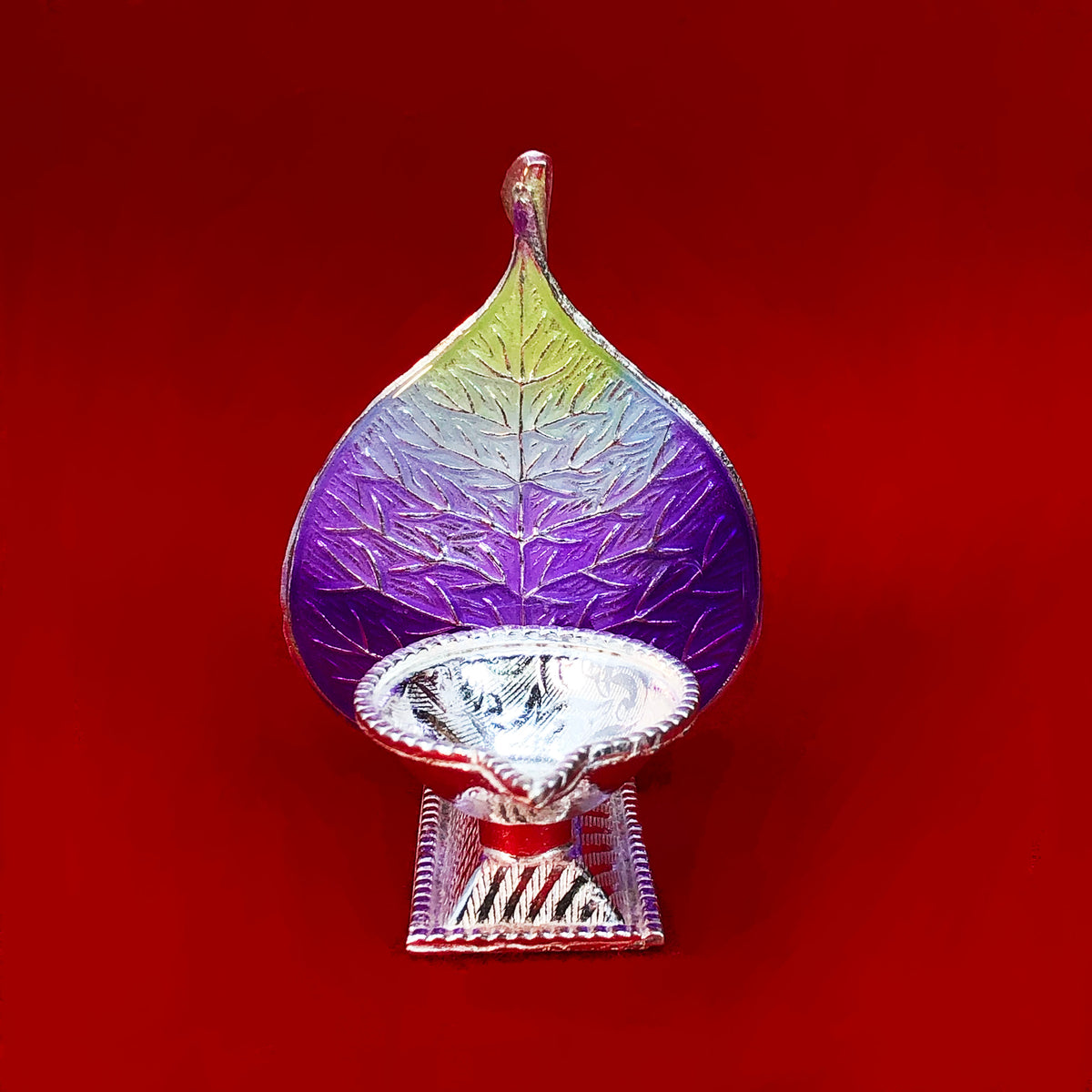 925 Silver Leaf Diya (Design 26)– PAAIE