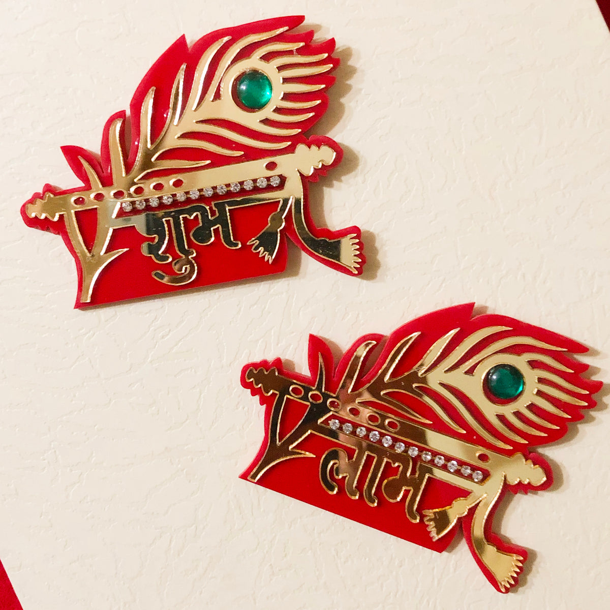 Designer Shubh Labh Sticker Set (Design 5)– PAAIE