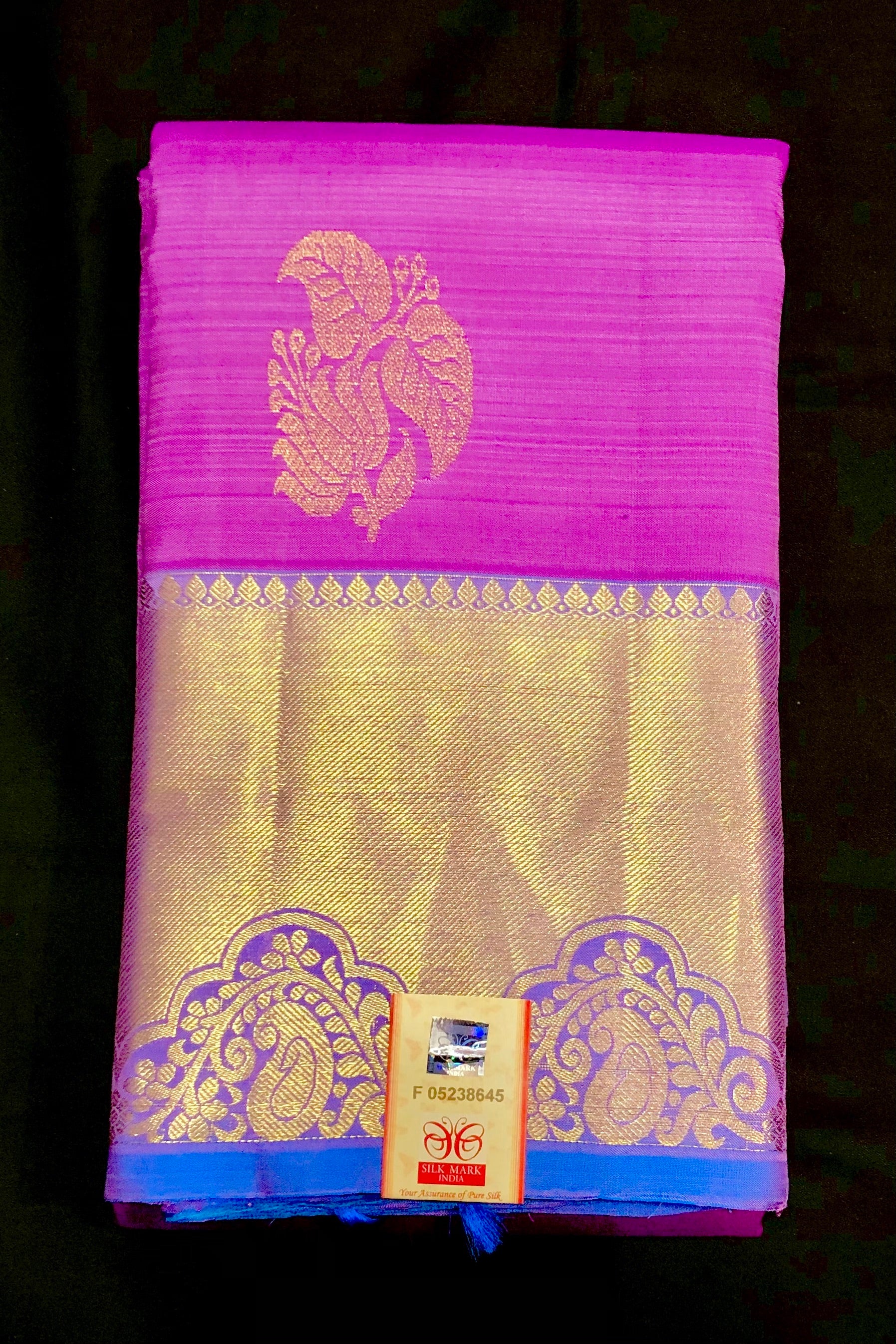 Silk Mark Certified Designer Pure Kanjivaram Silk Saree (D14)– PAAIE