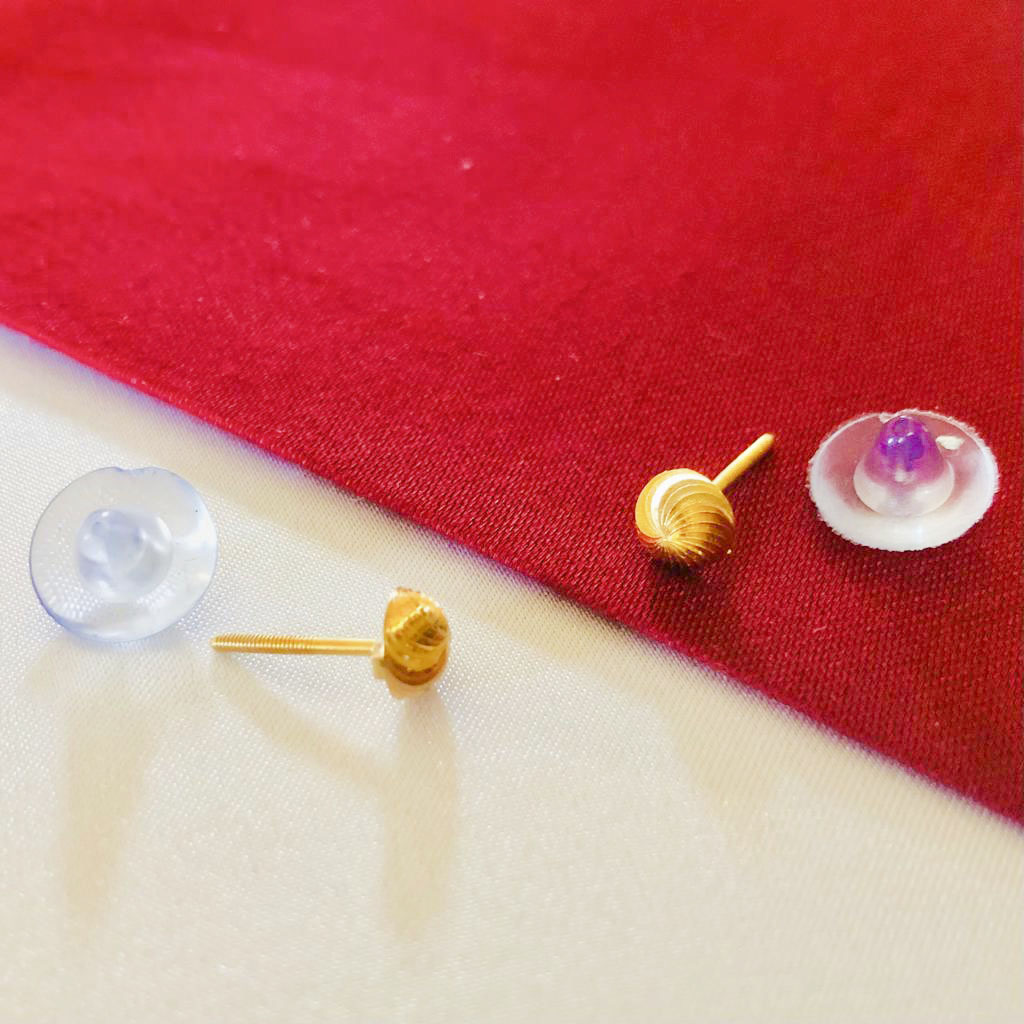 24K Gold Round Studs (Design 45)– PAAIE